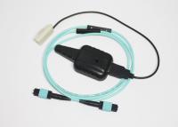 China 12 Core MPO MTP Fiber Optic Cable OM3 3.0mm Multimode ClearCurve Aqua LSZH for sale
