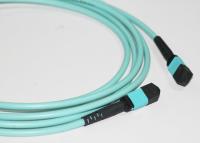 China 5.0mm MTP to MTP Female Fiber Optic ClearCurve OM3 Patch Cable Aqua LSZH 12 Core for sale