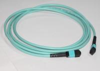 China OM3 MTP to MTP Male Pin Trunk Cable 12 Cores LSZH Outer Jacket Fiber Optic for sale