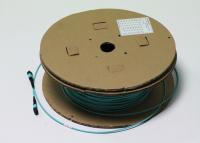 China OM3 MTP to MTP Male Pin Trunk Cable 12 Cores LSZH Outer Jacket Fiber Optic for sale
