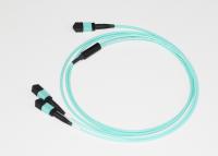 China 24 MT MPO To MPO 24 Fiber Cable Multimode Polarity B OFNR Riser Jacket for sale