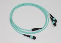 China 24 MT MPO To MPO 24 Fiber Cable Multimode Polarity B OFNR Riser Jacket for sale
