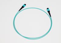 China OM3 LSZH 12 MTP to LC Fiber Optic Fanout Cable 30m Multimode MPO Patch Jumper for sale