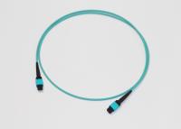 China OM3 LSZH 12 MTP to LC Fiber Optic Fanout Cable 30m Multimode MPO Patch Jumper for sale