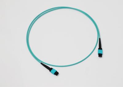 China OM3 LSZH 12 MTP to LC Fiber Optic Fanout Cable 30m Multimode MPO Patch Jumper for sale
