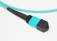 China 24 Cores MPO MTP Fiber Optic Cable OM4 Aqua LSZH Multimode 3.0mm for sale