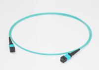 China 24 Cores MPO MTP Fiber Optic Cable OM4 Aqua LSZH Multimode 3.0mm for sale