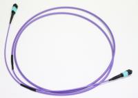 China 24 Cores MPO MTP Fiber Optic Cable Multimode OM4 OFNP Violet 3.0mm for sale