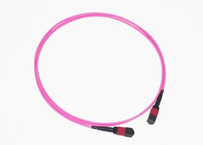China 3.0mm 12 Strands MPO MTP OM4 OFNP Fiber Optic Patch Cord Trunk Cable for sale