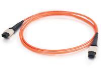 China Female MPO 24 Fiber Cable Multimode OM2 LSZH Patch Orange Jacket Color for sale