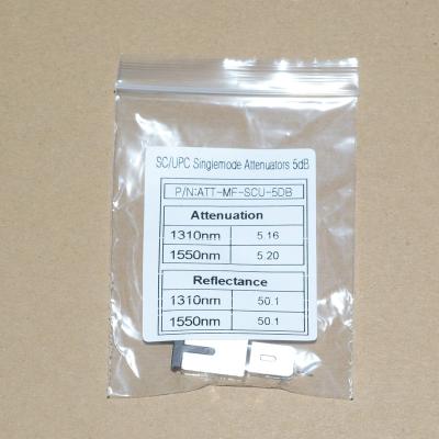 China Beige Housing Fixed Fiber Optic Attenuators Multimode / 5db Attenuator LC UPC for sale