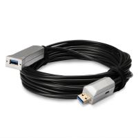 China 5Gbps USB3.0 AOC USB Active Optical Cable With Power Supply TPU Black Jacket for sale