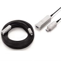 China 5Gbps USB3.0 AOC USB Active Optical Cable With Power Supply TPU Black Jacket for sale