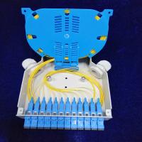 China 12 Cores Outdoor Fiber Optic Termination Box Singlemode SC UPC Aluminum DIN Rail for sale