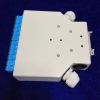China 12 Cores Outdoor Fiber Optic Termination Box Singlemode SC UPC Aluminum DIN Rail for sale