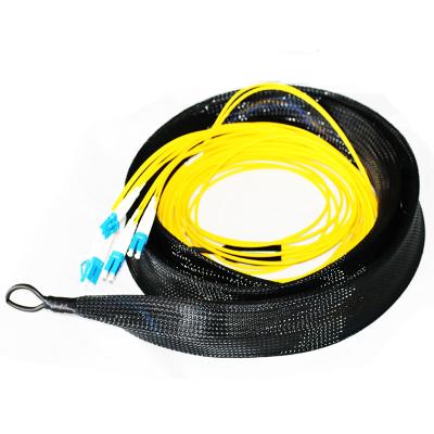 China 15m 12 Cores Fiber Optic Jumper OS2 Singlemode 2.0mm Pre Terminated Cable for sale