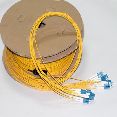 China 12F LC UPC Singlemode LSZH Patch Cable 3.0mm OD Pre-terminated Fiber Optic for sale