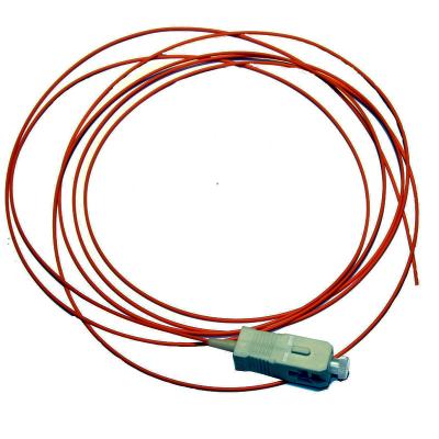 China 0.9mm LC APC Singlemode OS2 Fiber Optic Pigtail 9/125um Low Insertion Loss for sale