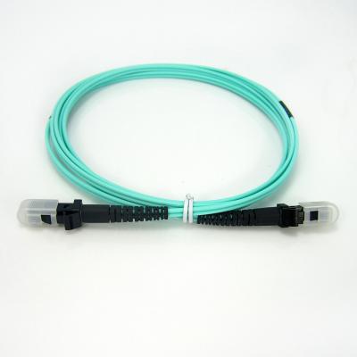 China 15m MTRJ Multimode OM3 Ribbon Fanout Pigtail Fiber Optic Cable 50/125μm Duplex for sale