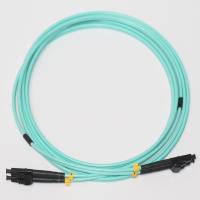China 3.0mm LC To Lc Pigtail Multimode / OM3 Duplex Fiber Patch Cord 10Gbps Bandwidth for sale