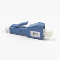 China Singlemode Fiber Optic Attenuator 5dB LC UPC Fixed Blue Housing for Network Signal Reduction for sale