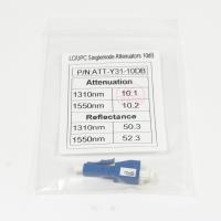 China 5dB LC UPC Fixed Singlemode Fiber Optic Attenuators Blue Color Housing for sale