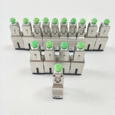 China SC APC Fixed Single Mode Fiber Optic Attenuator Male Female 1310nm 1550nm 1-25dB for sale