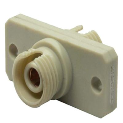China FC to FC Fiber Optic Adapter Simplex Multimode Phosphor Bronze Sleeve Beige for sale