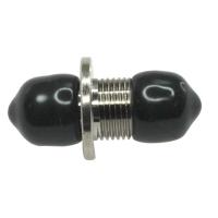 China FC to FC Fiber Optic Coupler Simplex Multimode APC Zirconia Metal Square Flange 0.25dB for sale
