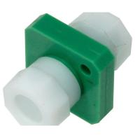 China FC to FC Fiber Optic Coupler Simplex Multimode APC Zirconia Metal Square Flange 0.25dB for sale