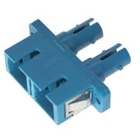 China Duplex Fiber St To Sc Adapter Multimode Polymer Sleeve Plastic Flange for sale