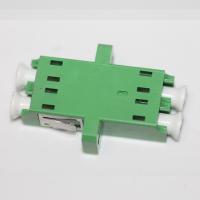 China APC Lc Duplex Adapter Singlemode  Flanged Green Housing 1000 Times Life for sale
