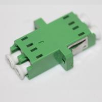 China APC Lc Duplex Adapter Singlemode  Flanged Green Housing 1000 Times Life for sale