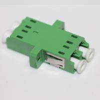 China APC Lc Duplex Adapter Singlemode  Flanged Green Housing 1000 Times Life for sale