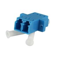 China LC UPC Singlemode Duplex Fiber Optic Adapter 2.0mm Flanged Blue Housing for sale