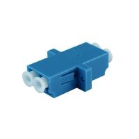 China LC UPC Singlemode Duplex Fiber Optic Adapter 2.0mm Flanged Blue Housing for sale