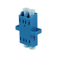 China LC UPC Singlemode Duplex Fiber Optic Adapter 2.0mm Flanged Blue Housing for sale