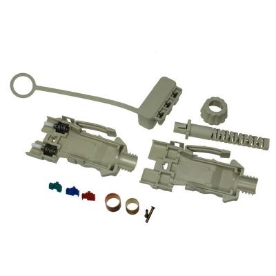 China FDDI Multimode Duplex Field Assembly Connector 3.0mm Fiber Optic Beige for sale