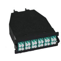 China OM4 24 Core MPO to LC Multimode Fiber Optic Cassette Module 100G for sale