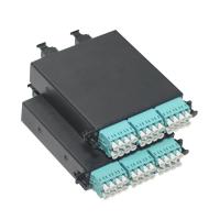 China OM4 24 Core MPO to LC Multimode Fiber Optic Cassette Module 100G for sale