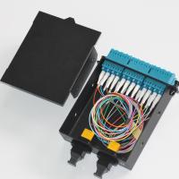 China OM4 24 Core MPO to LC Multimode Fiber Optic Cassette Module 100G for sale