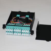 China OM3 MPO Cassette Patch Panel 40G 12 Cores MPO To LC Multimode Metal for sale