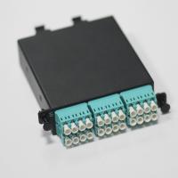 China 24F Optical MPO Cable Assemblies MTP to LC OM3 Cassette Modular Polarity A for sale