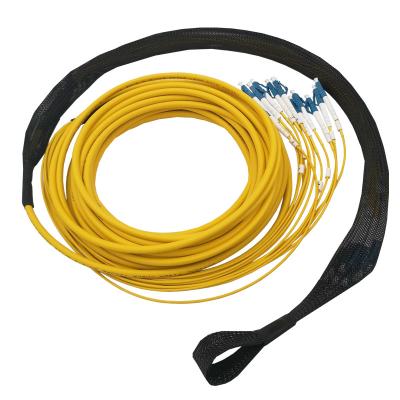 China 48 Core Pre Terminated Fiber Optic Cable SM G.657A1 SC APC to LC UPC 17.8mm for sale