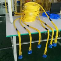 China 12 Fiber LC APC to LC UPC Singlemode G.652D Pre Terminated Fiber Optic Cable 10m for sale