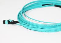 China 20 ft MPO Fiber Optic Cable 24 Cores OM3 Multimode LSZH 850nm Trunk Assembly for sale