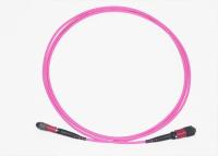 China Multimode OM4 100ft Fiber Optic MPO MTP Cable OFNP Patch Cord 12 Cores 3.0mm for sale