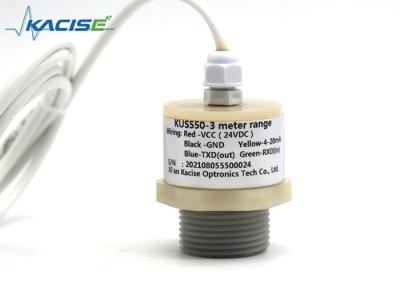 China PTFE Waterproof Ultrasonic Water Level Sensor with RS485 Output for Sewage Pool Monitoring for sale