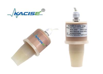 China IP68 5m Ultrasonic water level meter RS485 output liquide Level Sensor PVDF KUS600 for sale