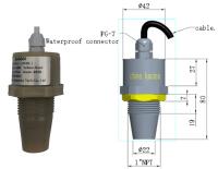 China 5m intelligent Ultrasonic water level meter 5V RS485 output PVDF liquide Level Sensor KUS600 for sale